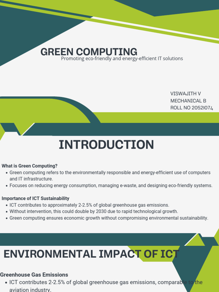 Green Computing Practices and Technologies For ICT Sustainability | PDF ...