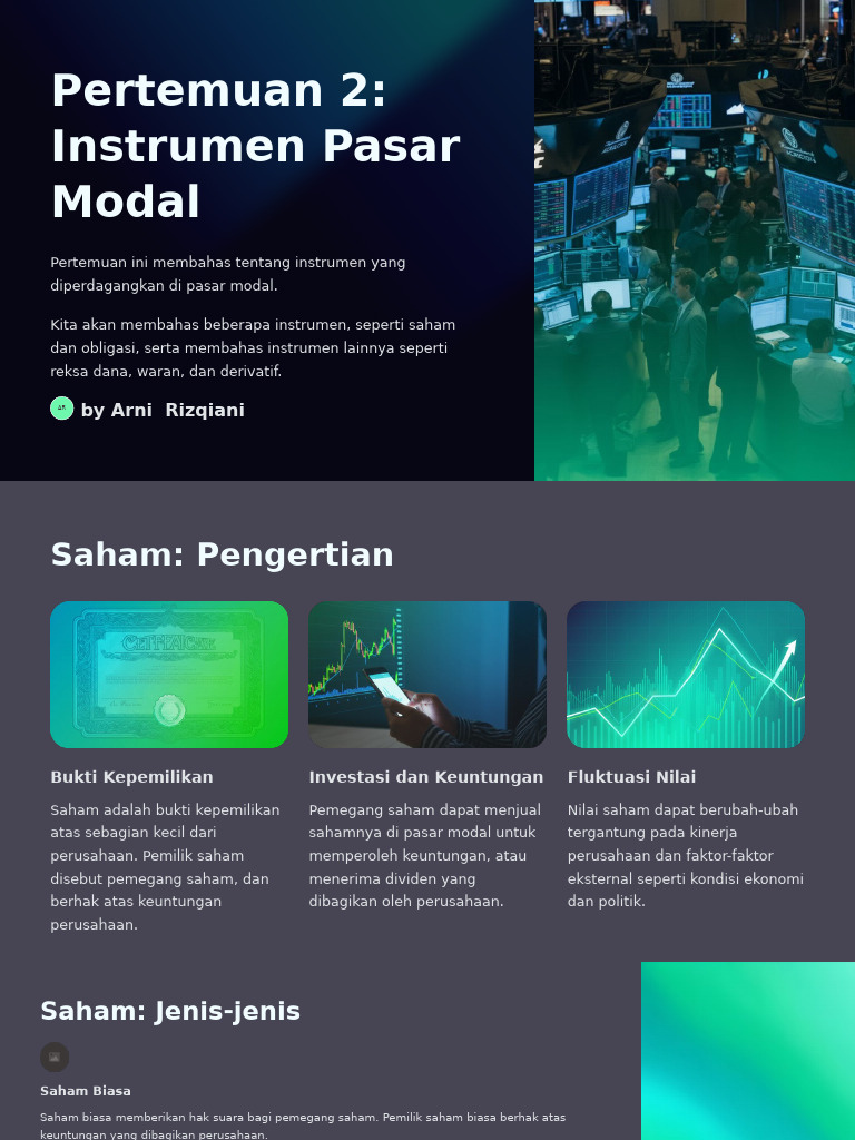 Pertemuan-2-Instrumen-Pasar-Modal | PDF