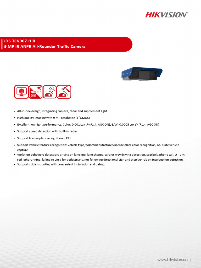 Advanced Traffic Surveillance Camera | PDF | Camera Lens | Camera