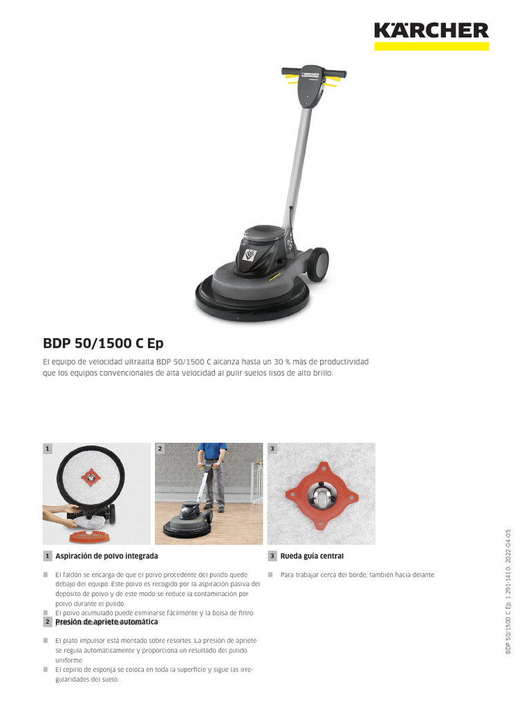 Pulidora BDP 50/1500 C Ep: Alta Productividad | PDF | Diamante