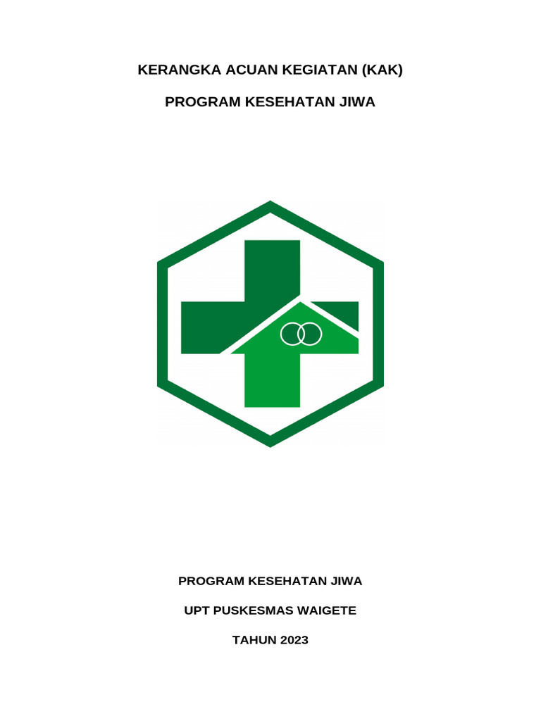 KAK Kesehatan Jiwa | PDF