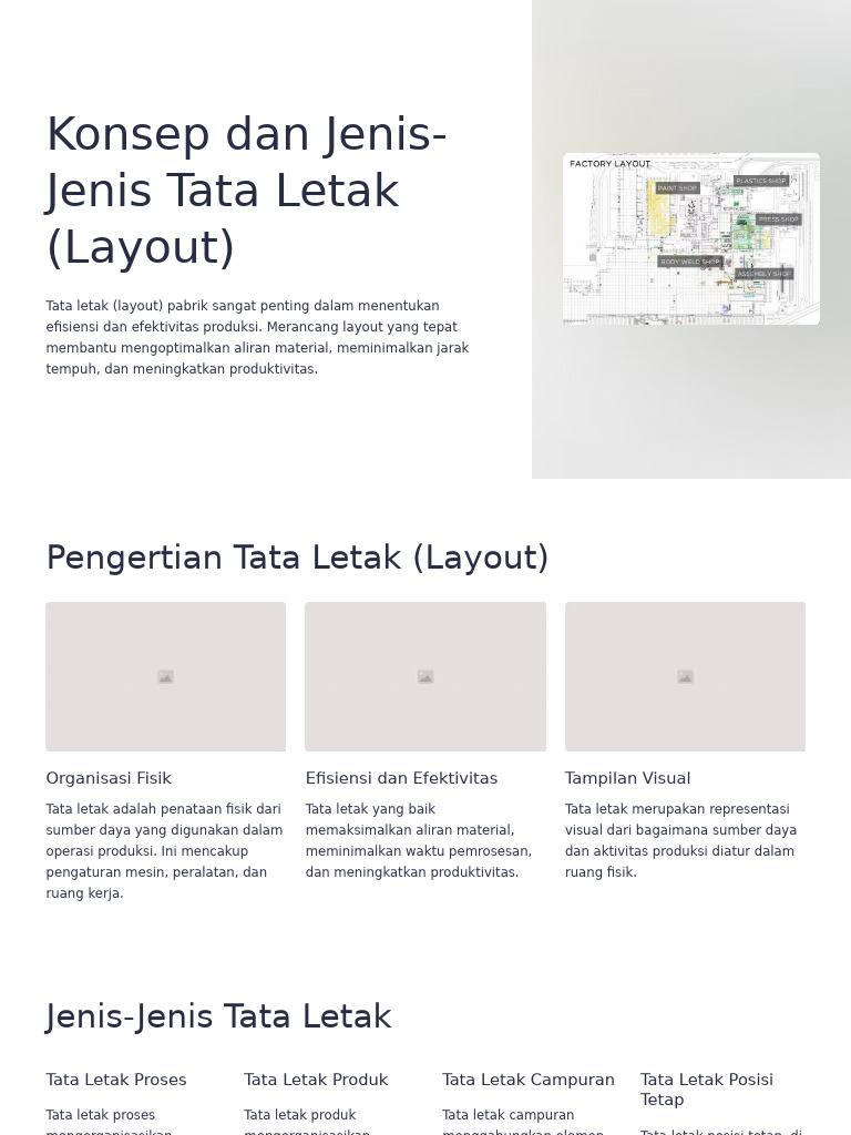 Konsep Dan Jenis Jenis Tata Letak Layout | PDF