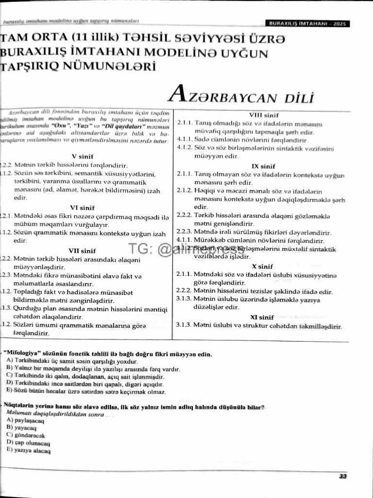 Abituriyent Jurnalı 11 Ci Sinif | PDF