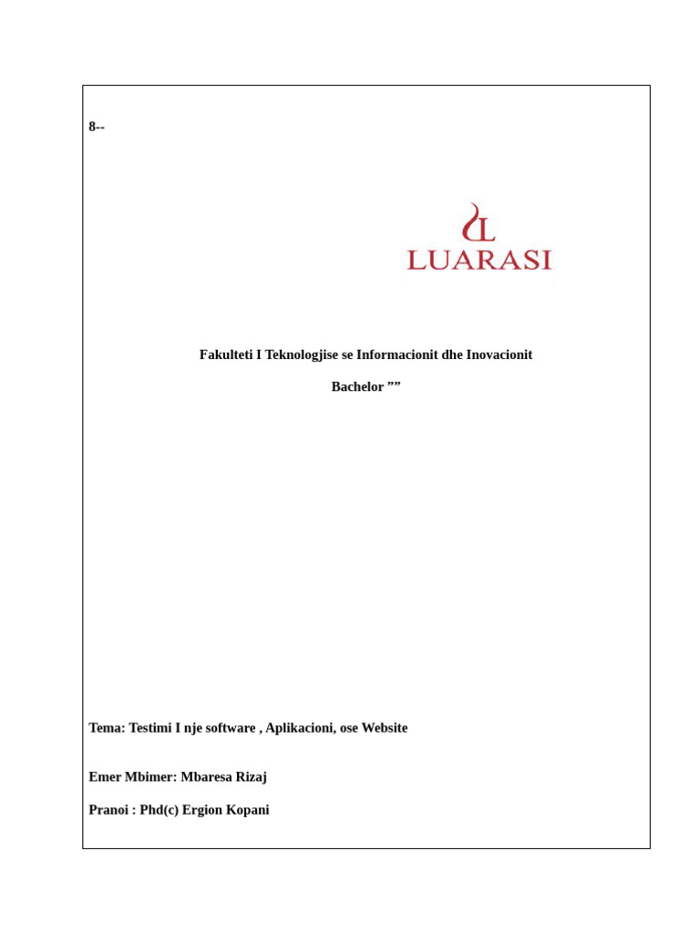 Mbaresa Rizaj Projekt | PDF