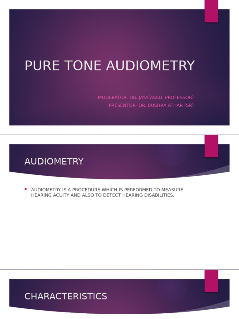 Pure Tone Audiometry New | PDF | Hearing Loss | Ear