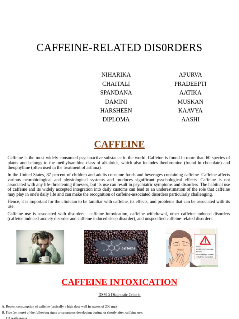 Caffeine Intoxication | PDF | Caffeine | Mental Disorder
