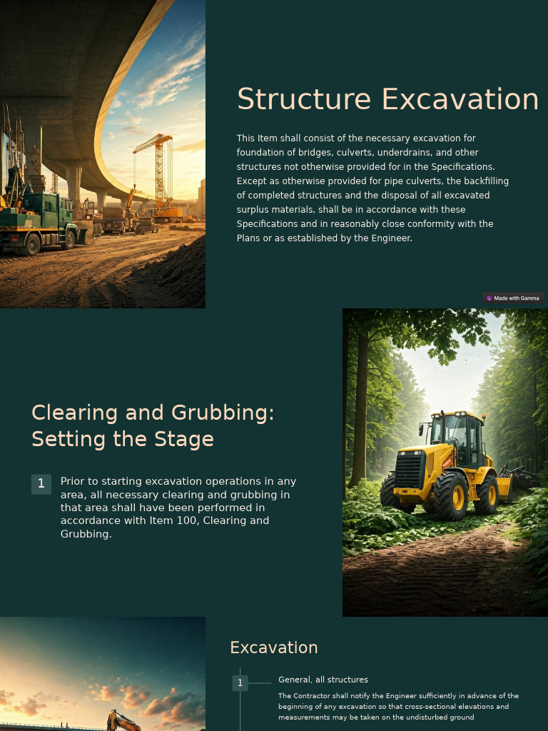 Structure Excavation Guidelines | PDF | Deep Foundation | Civil Engineering