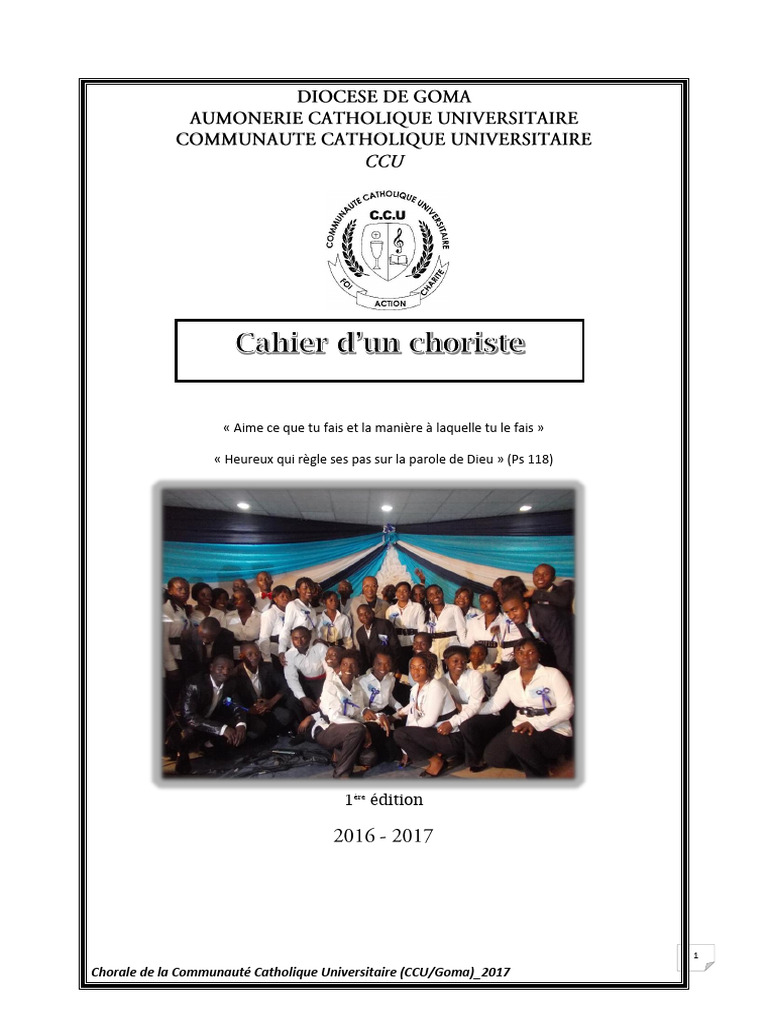 Chorale CCU/Goma : Chants et Louanges | PDF | Dieu | Marie, mère de Jésus