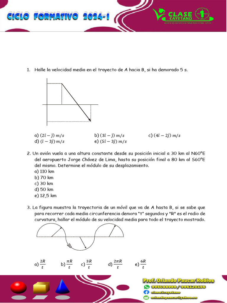 Separata 02 B - Formativo 2024-1 | PDF | Velocidad | Cantidad
