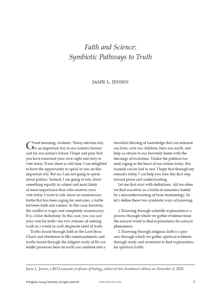 Faith and Science: A Unified Approach | PDF | Atheism | Agnosticism