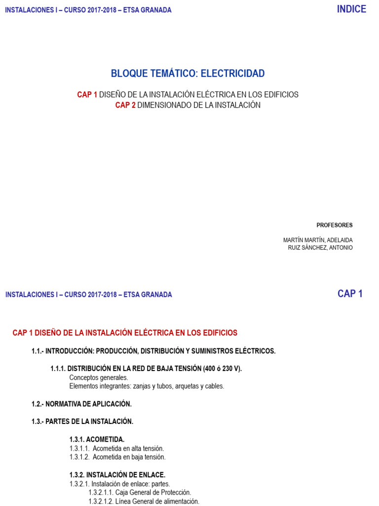 Temario de Electricidad 2017-18 | PDF | Transformador | Ingenieria Eléctrica