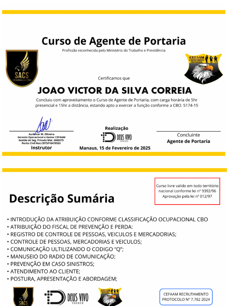 Certificado AGP | PDF