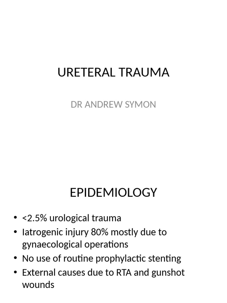 Ureteral Trauma | PDF