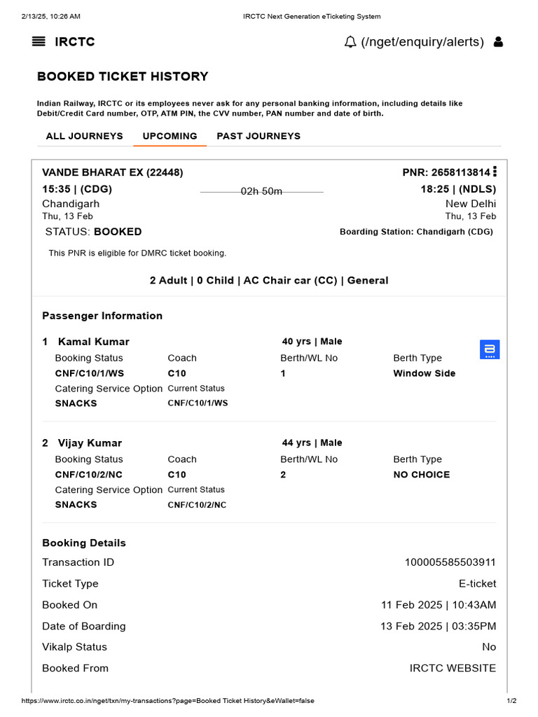 IRCTC Next Generation eTicketing System | PDF | Financial Services ...