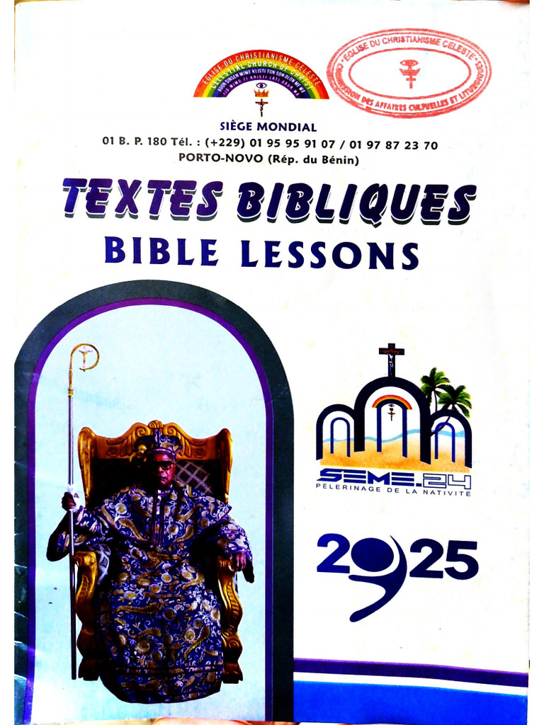 Programme Des Textes Bibliques 2025 | PDF