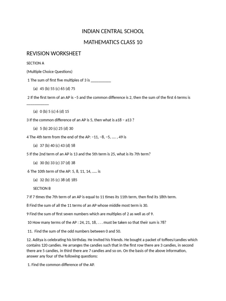 Arithmetic Progression | PDF