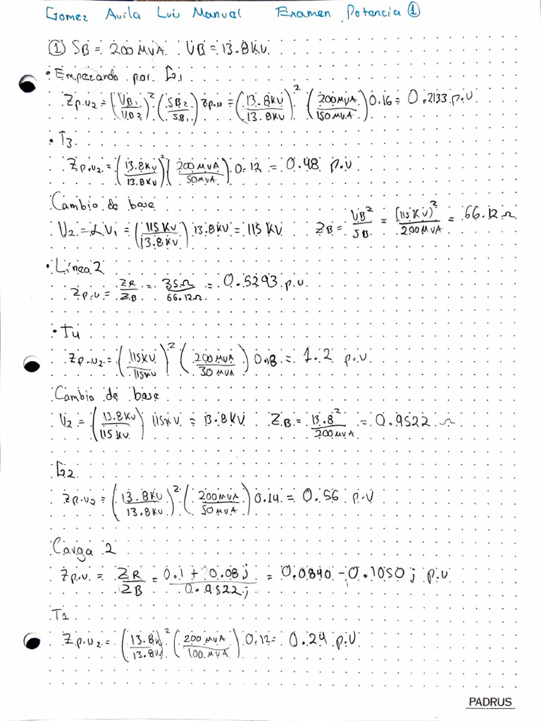 Examen 1 Potencia Pdf