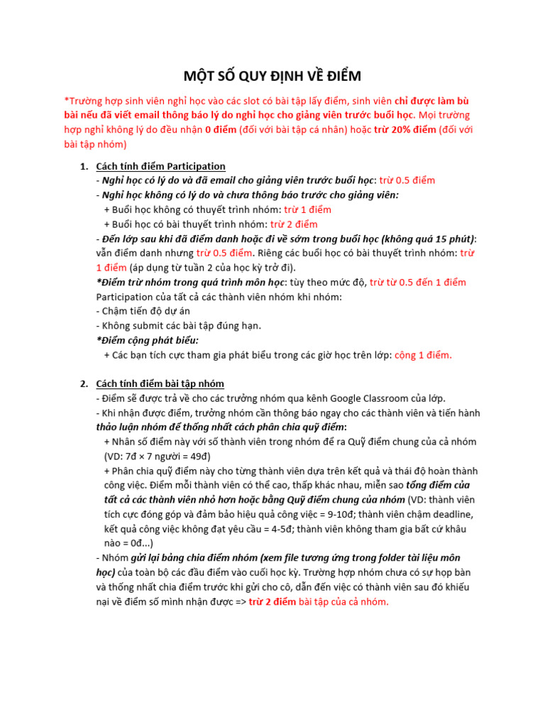 FALL24 - Quy Dinh Ve Diem | PDF