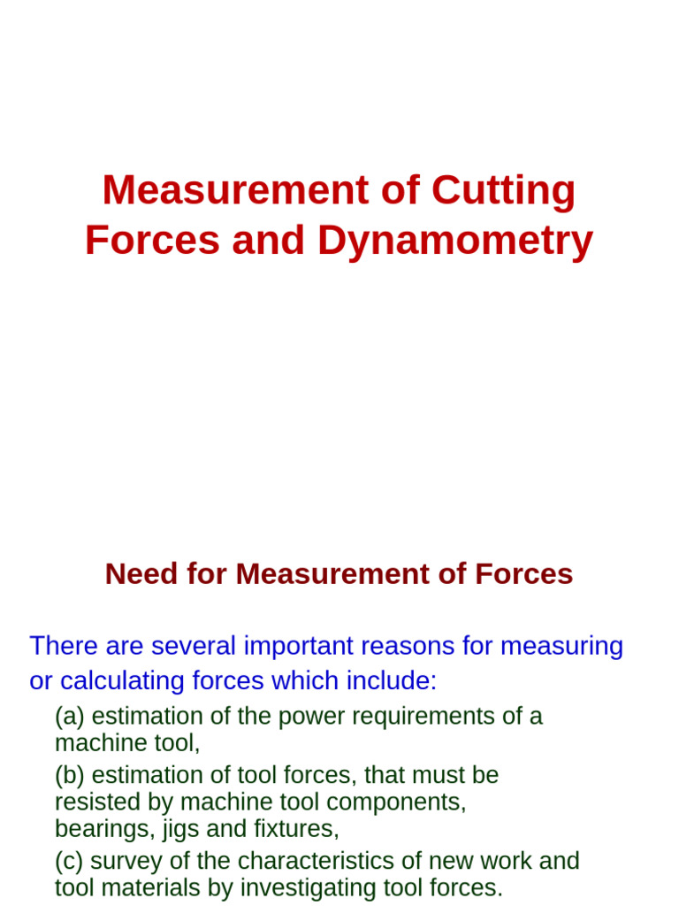 Lecture 4_Measurement of Cutting Forces and Dynamometry | PDF | Piezoelectricity | Capacitance