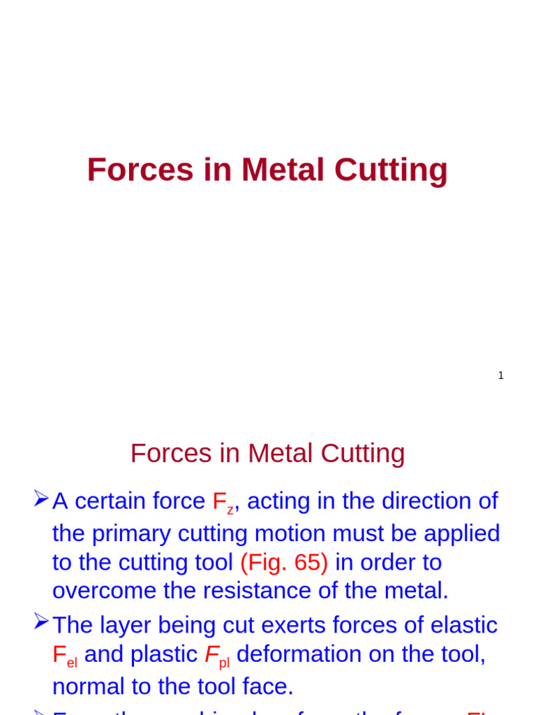 Forces in Metal Cutting Explained | PDF | Friction | Force