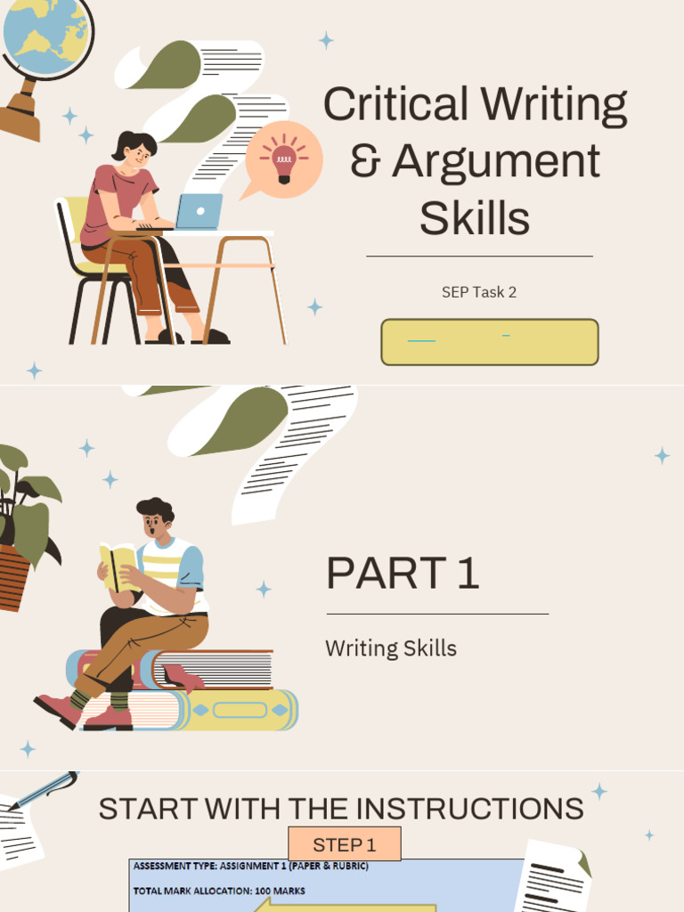 Critical Writing and Argument Skills Task - 2024 | PDF | Essays | Paragraph