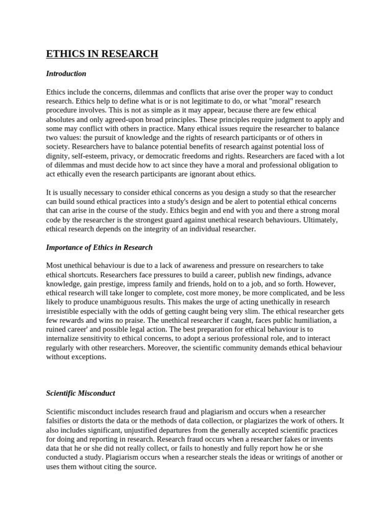 Lesson 7 ETHICS IN RESEARCH | PDF | Deception | Informed Consent