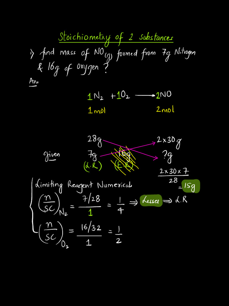 5.3 Stoichiometry of Two Substances (Examples) Revision | PDF ...