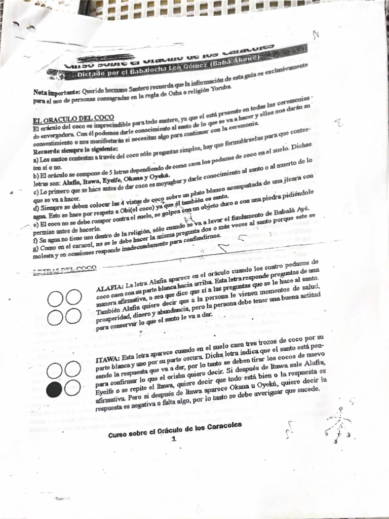 El Oráculo Del Coco | PDF