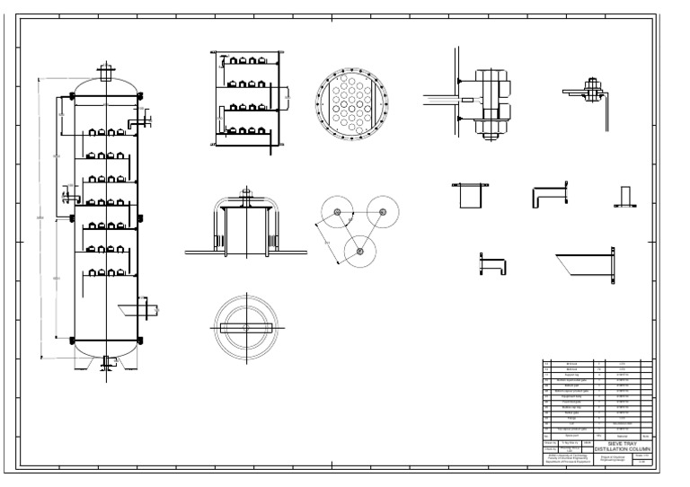 Sieve Tray Distillation Column Design | PDF | Separation Processes ...