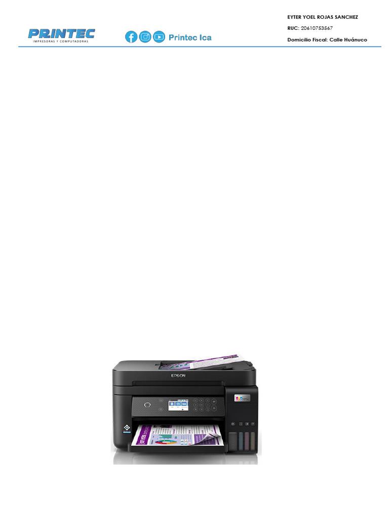 Proforma Epson L6270 | PDF | Impresora (Computación) | Diseño gráfico