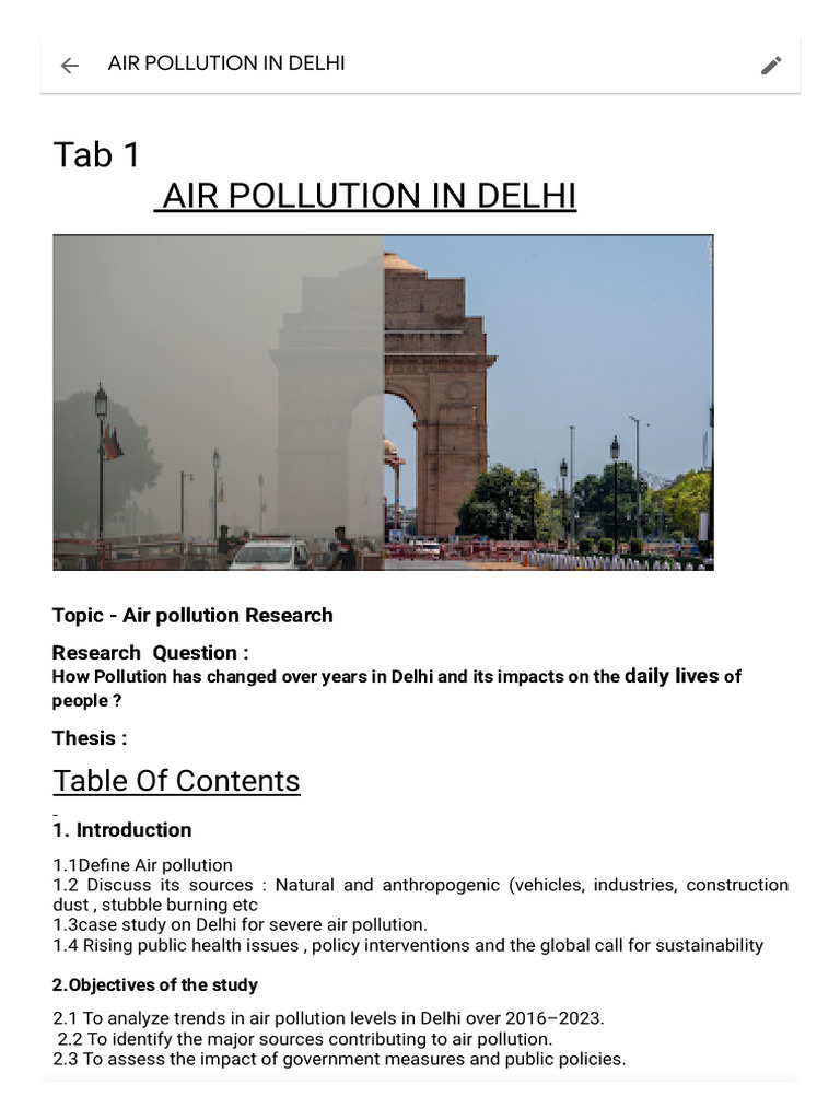 Delhi Air Pollution Trends 2016-2023 | PDF | N Ox | Air Pollution