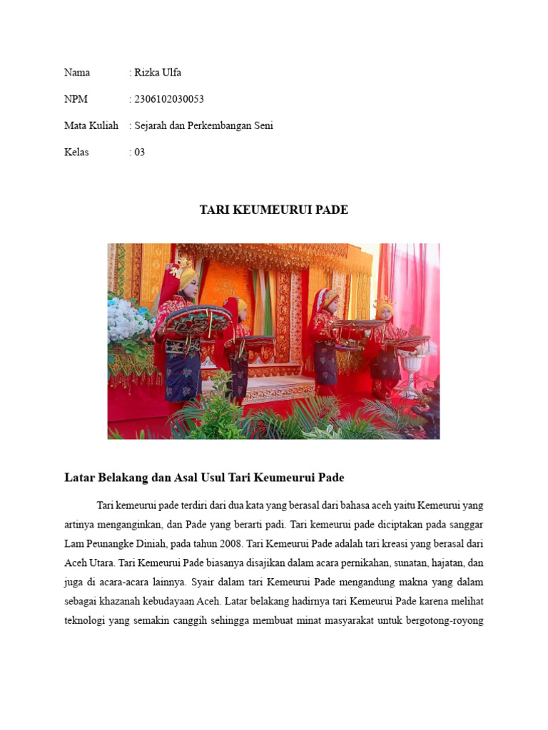 Tari Keumeurui Pade | PDF