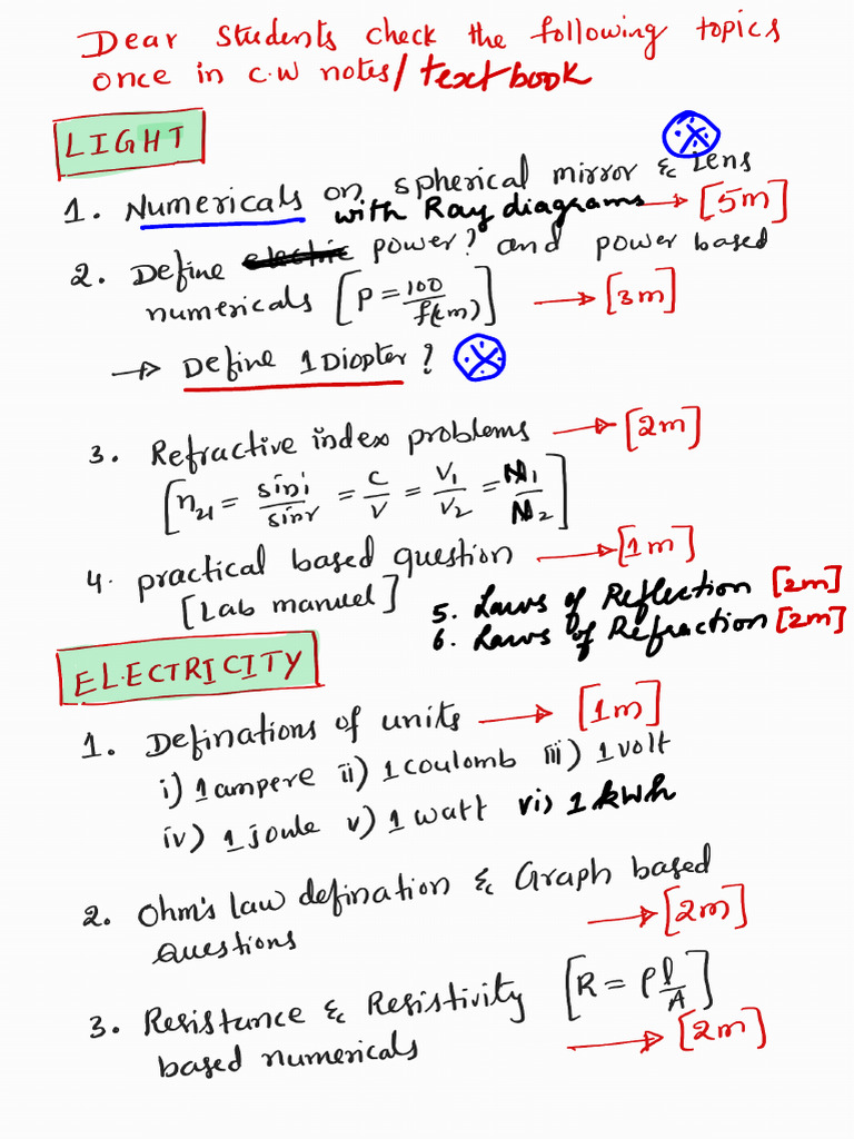 Physics IMP Topics - 250217 - 224446-1 | PDF