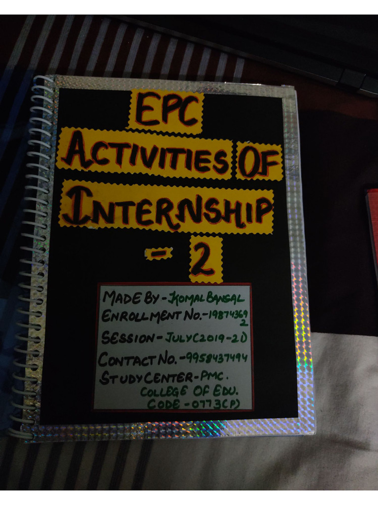 Epc Activities of Internship 2 | PDF