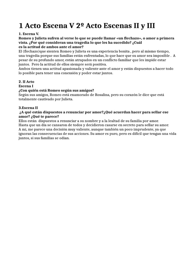1 Acto Escena V 2º Acto Escenas II y III - CANDELA | PDF