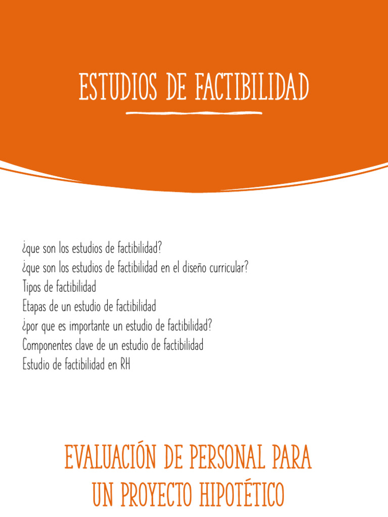 Estudios de Factibilidad | PDF | Maestros | Aprendizaje