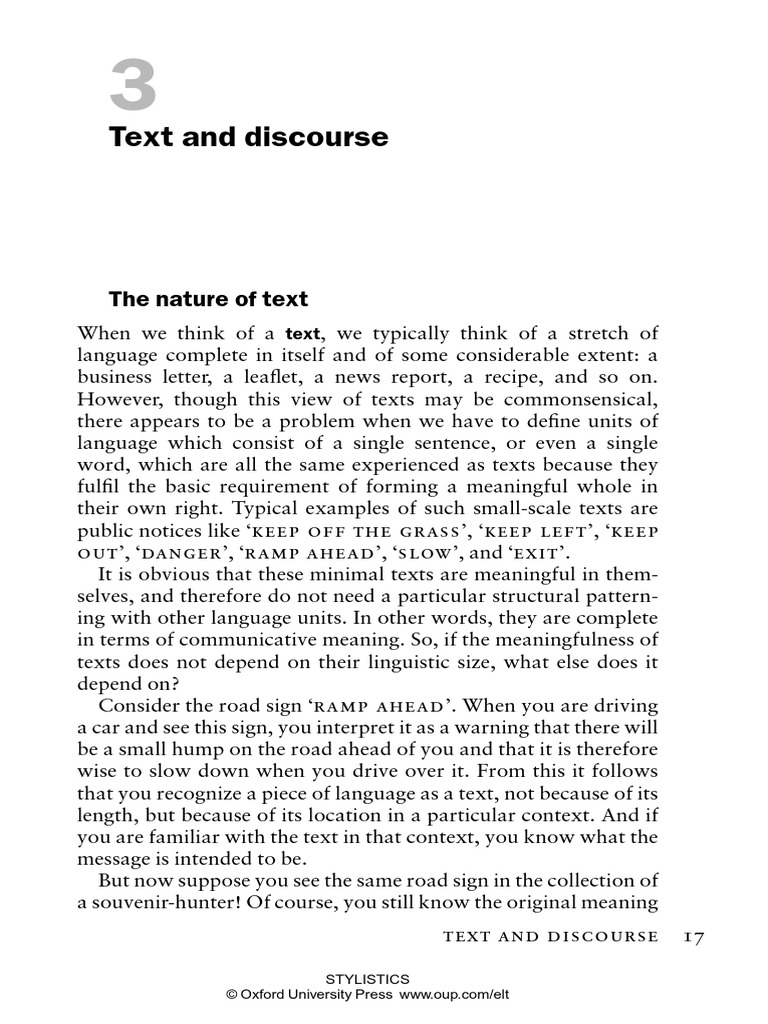 Text N Discourse | PDF | Semantics | Linguistics