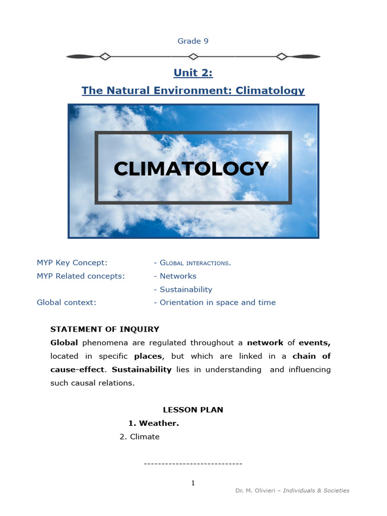 Climatology: Understanding Weather and Sustainability | PDF | Cloud ...
