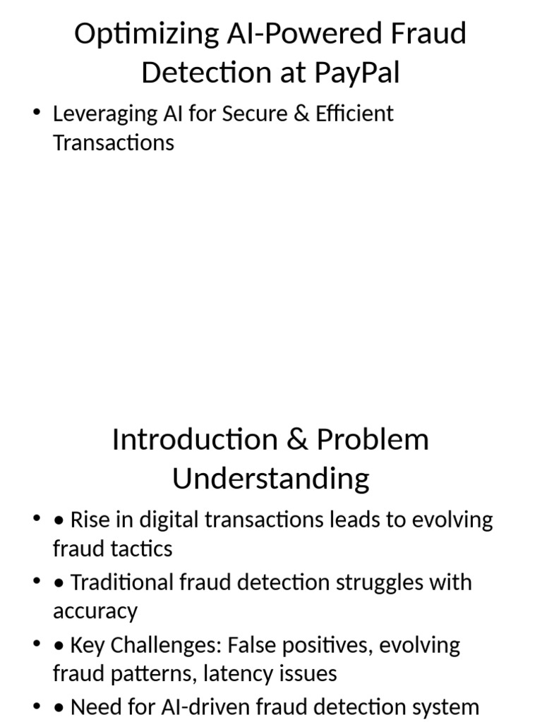 PayPal_Fraud_Detection_PPT | PDF | Artificial Intelligence ...