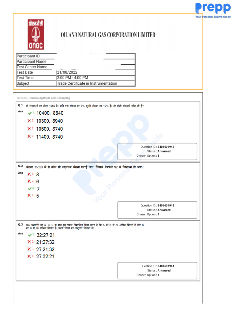 ONGC Instrumentation Question Paper | PDF | Tsunami | Comics