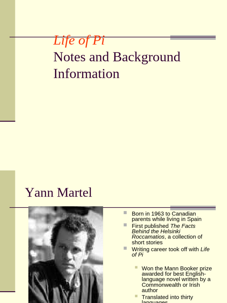 LIfe of Pi Intro Power Point | PDF