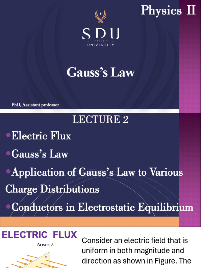 2 Lecture 2 (3) | PDF | Flux | Electric Field