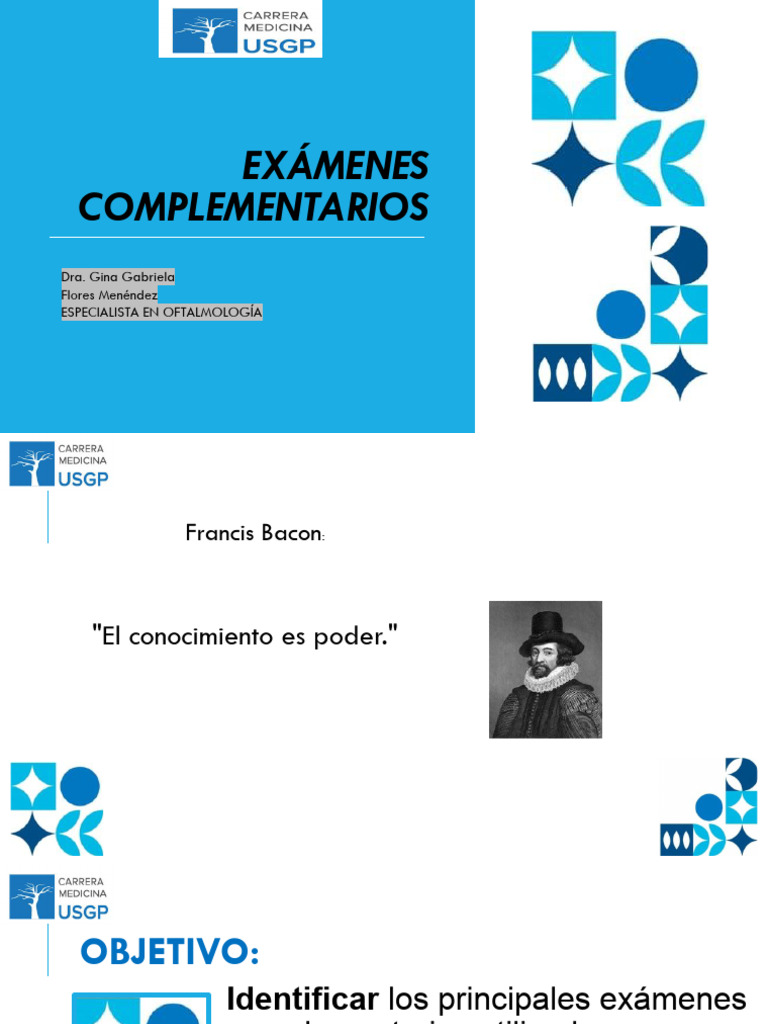 Examenes Complementarios. Clase 3 | PDF | Percepción visual | Agudeza visual