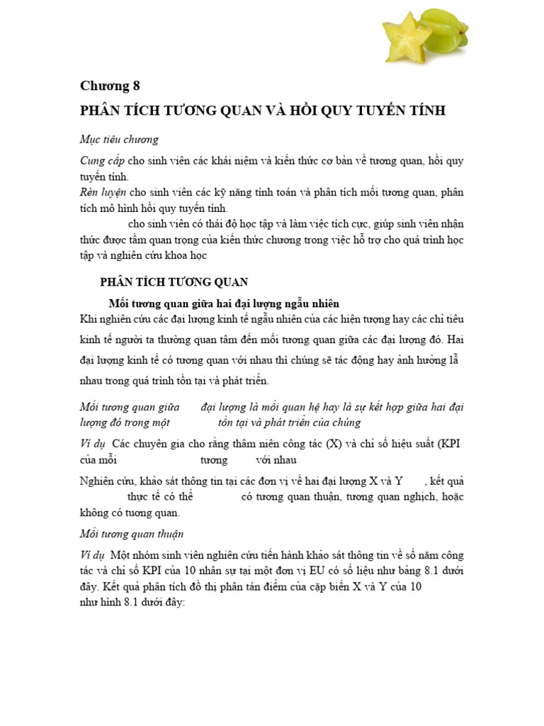Chuong - 8 Phan Tich Tuong Quan Vs Hoi Quy | PDF