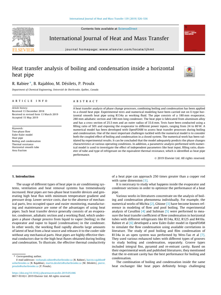 Heat Transfer Analysis of Boiling and Co | PDF | Heat Transfer | Heat