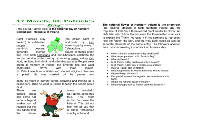 St. Patrick's Day: History and Traditions | PDF | Saint Patrick