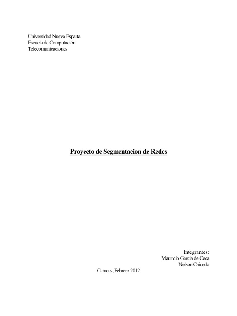 Proyecto de Segmentacion de Redes IP | PDF