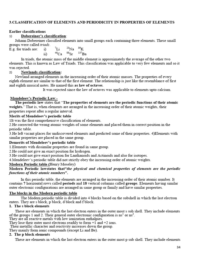 Periodic Table & Element Classification | PDF | Ion | Periodic Table