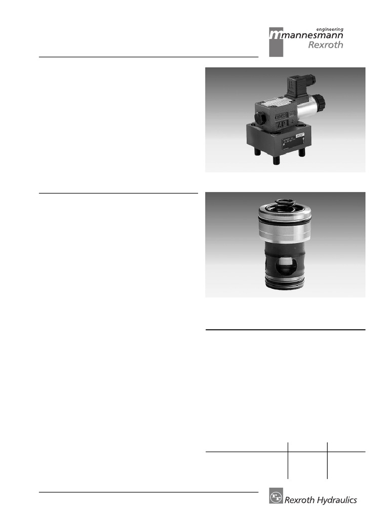 2-Way Cartridge Valves Directional Function | PDF | Valve | Fluid Mechanics