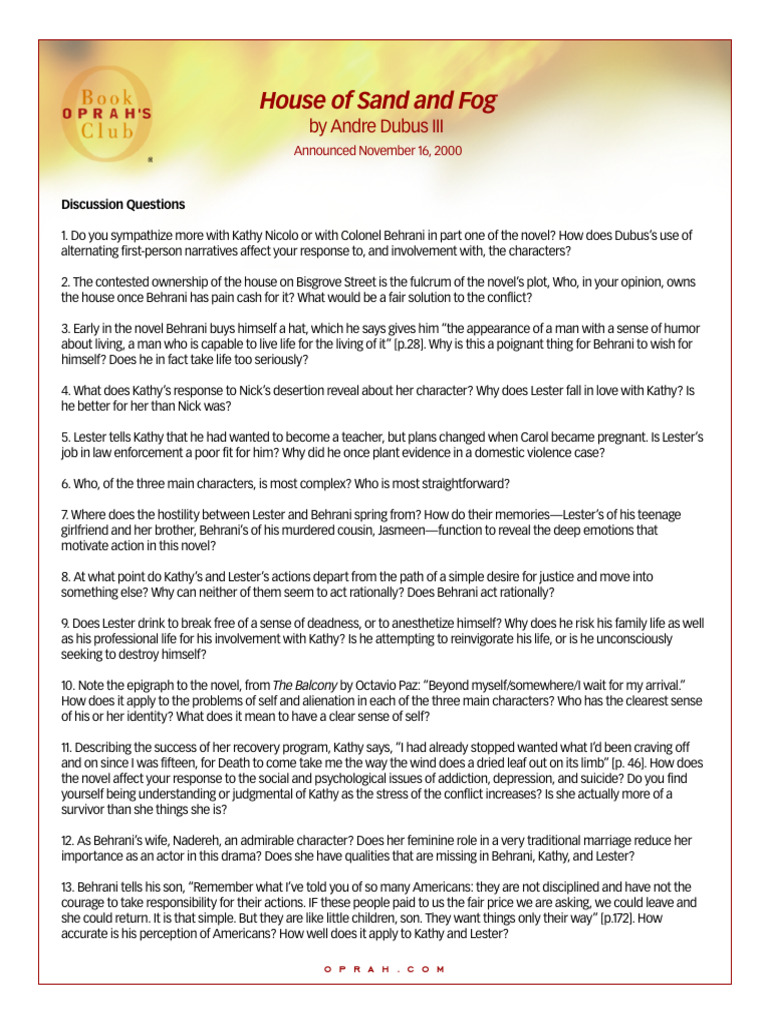 obc_20001116_andre_dubus_iii | PDF | Psychology | Psychological Concepts